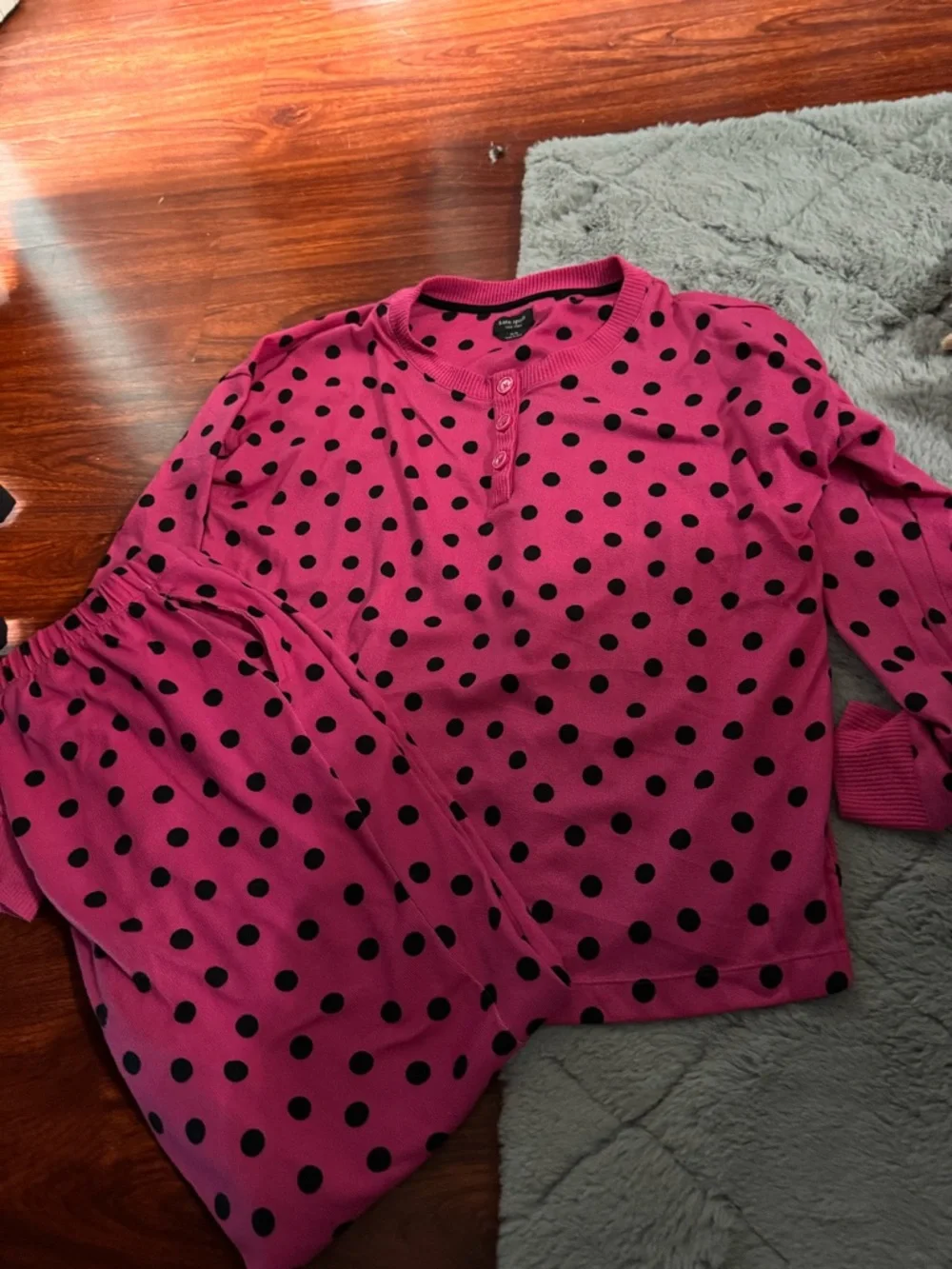 kate spade | Intimates & Sleepwear | Kate Spade Pink And Black Polka ...